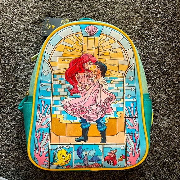 Loungefly | Bags | Loungefly Stained Glass The Little Mermaid Mini ...